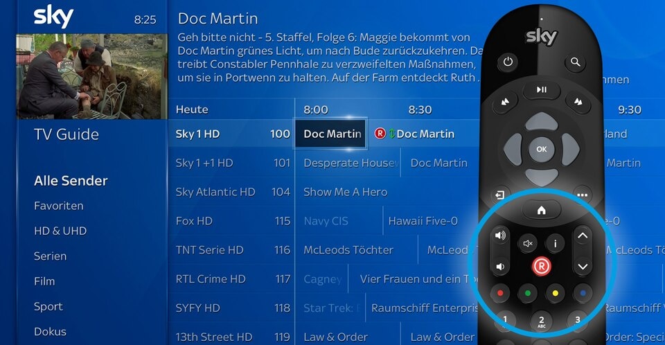 Aufnahmen programmieren und verwalten | Sky Q Receiver| Sky