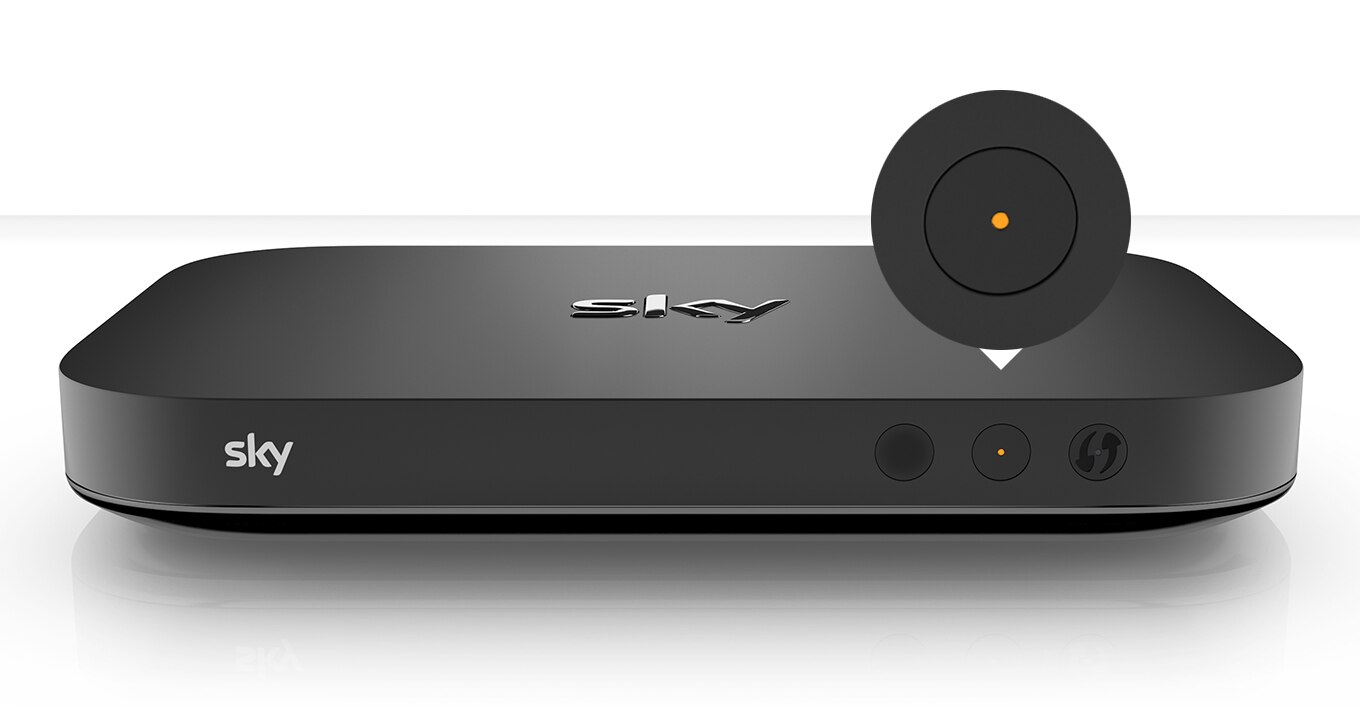 Die verschiedenen LED-Anzeigen der Sky Q Mini| Sky