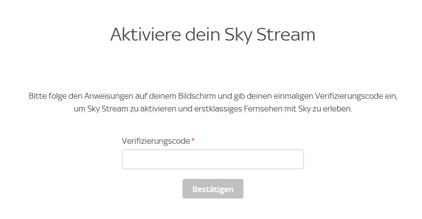 Sky Stream Box Aktivierung nicht möglich während der Installation | Sky